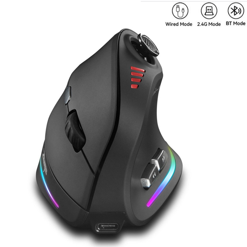 Wired Wireless Vertical Mouse with jostik Gaming Mouse Rgb Backlit ...