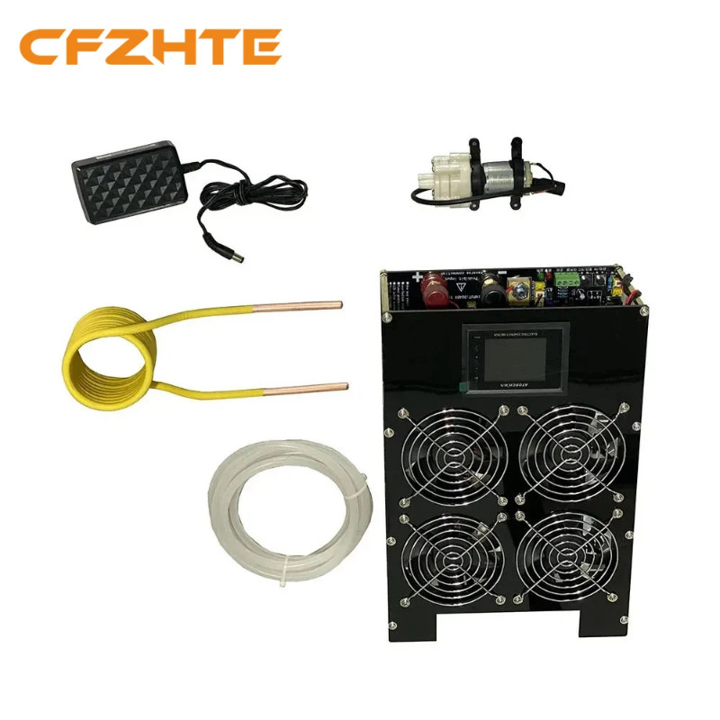 CFZHTE 5000W ZVS Induction Heater, Induction Heating Machine, PCB Board, Melted Metal, Coil and ...