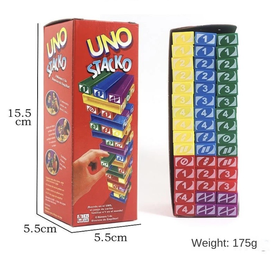UNO Stacko Strategy Game For Family & Friends Party Game Kids Game ...