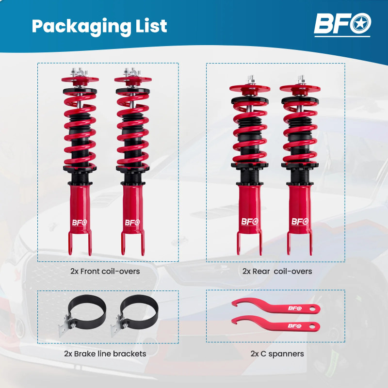 Coilovers Suspension Struts for Honda S2000 00-09(AP) Height Adjustable ...