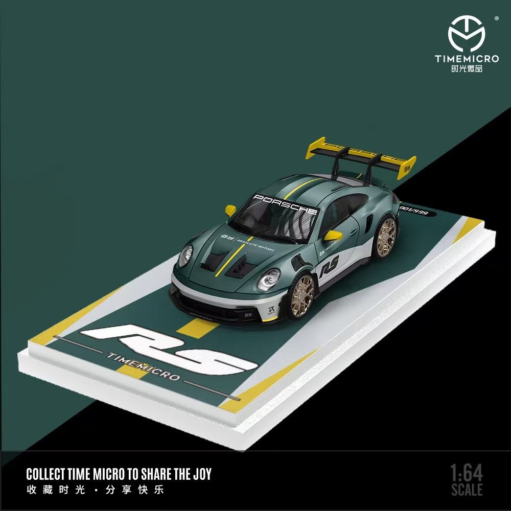 TIME MICRO 1/64 PORSCHE 992 GT3 RS GREEN SILVER | Shopee Malaysia