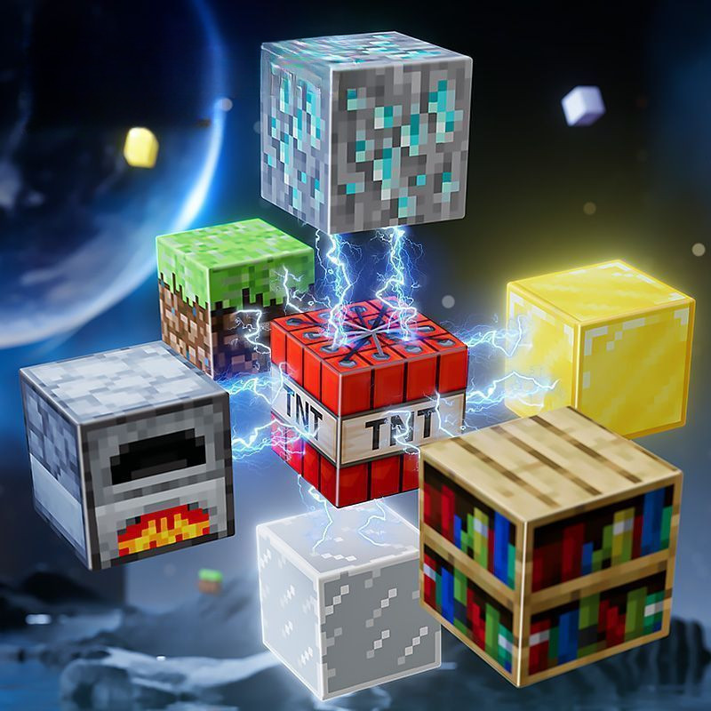 50PCS/100PCS Minecraft Magnetic Building Blocks DIY Toys My World ...