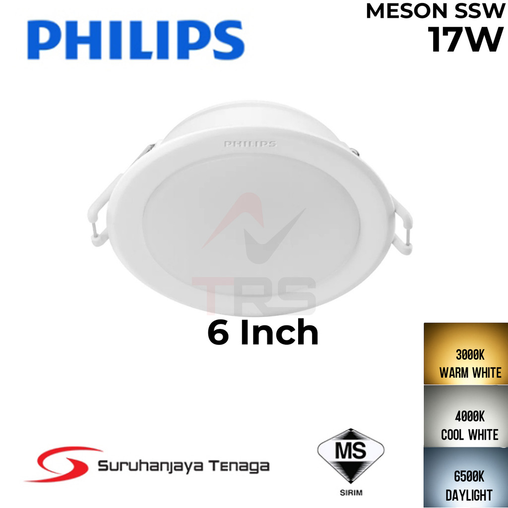 PHILIPS MESON Recessed Downlight 4" 5" 6" 8" 9W 13W 17W 24W LED Ceiling ...