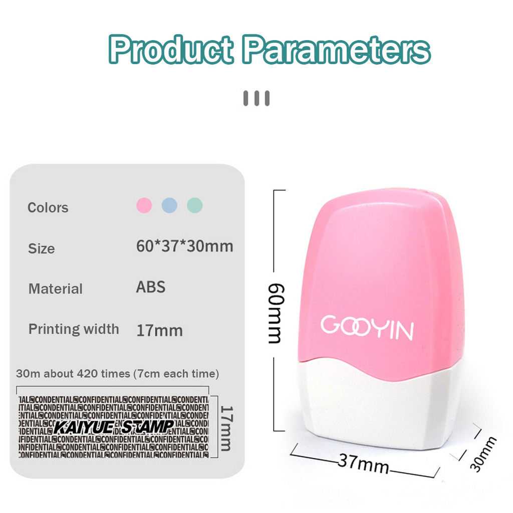 Theft Protection Roller Portable Self-inking Garbled code coverage ...