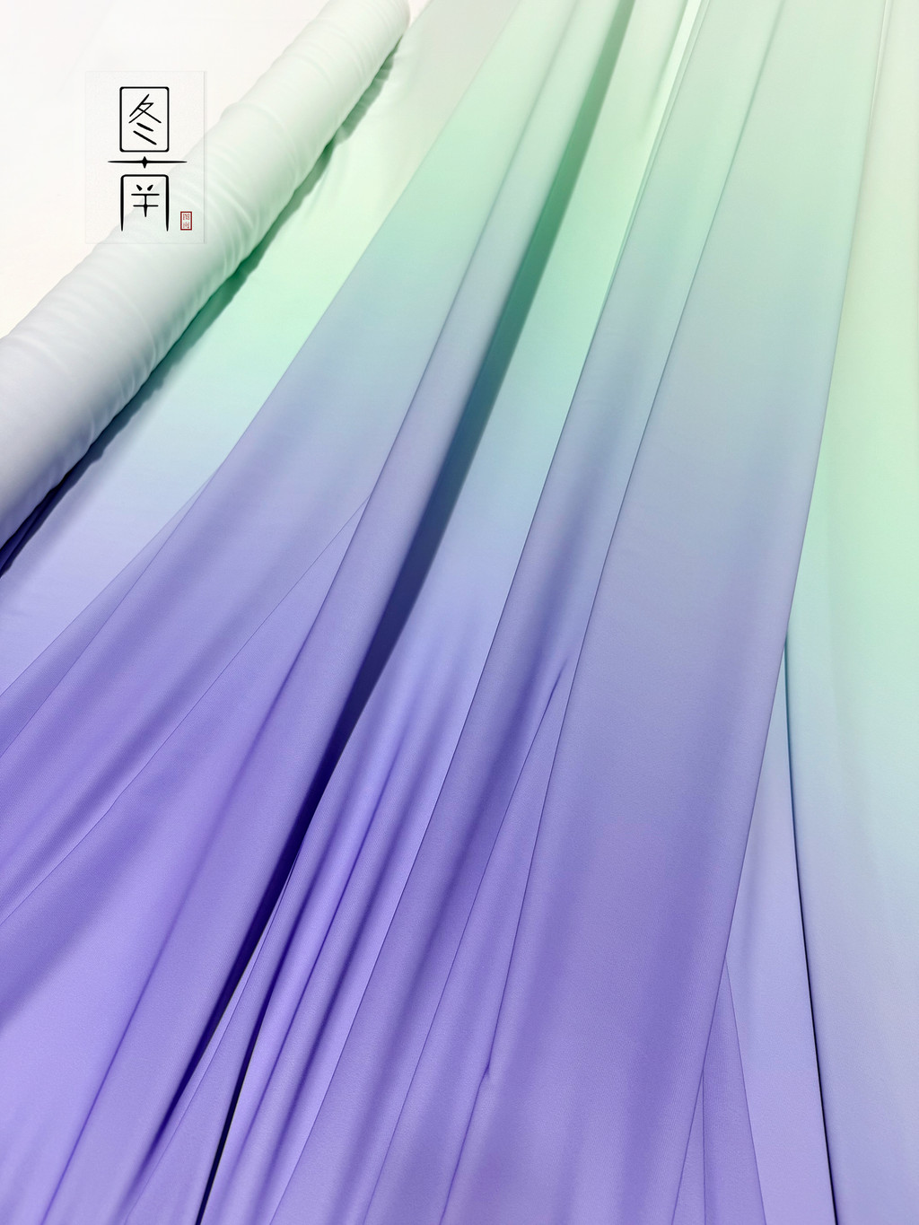 150*50CM Long-fiber chiffon gradient fabric Ancient-style fabric stage ...
