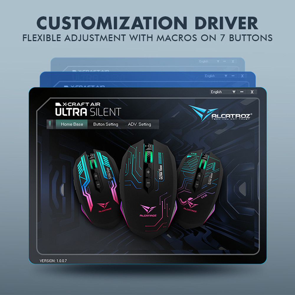 Alcatroz X-Craft Air Ultra Silent Wireless Gaming Mouse | 3200 CPI ...