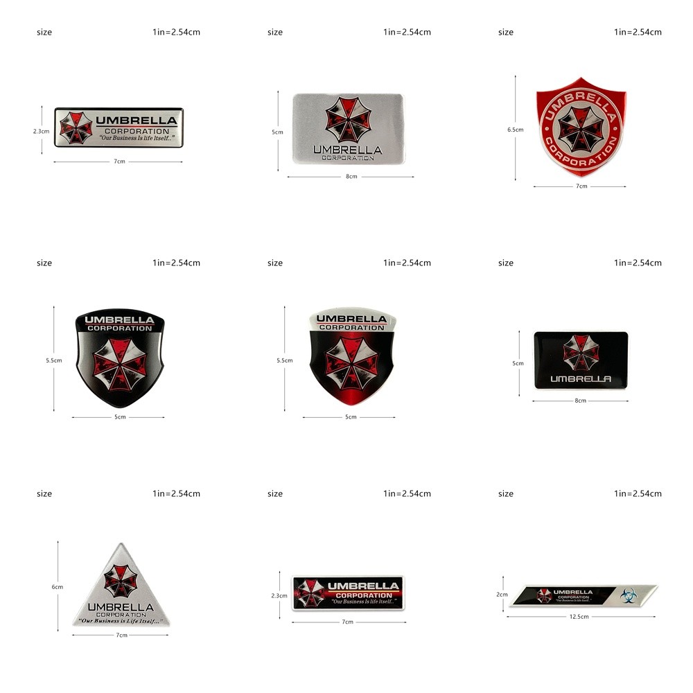 Resident Evil Metal Aluminum Material Umbrella Logo Motorcycle Car ...