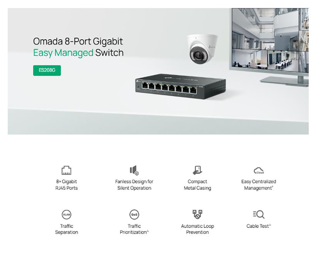 TP-Link ES208G Omada 8-Port Gigabit Easy Managed Switch | Shopee Malaysia