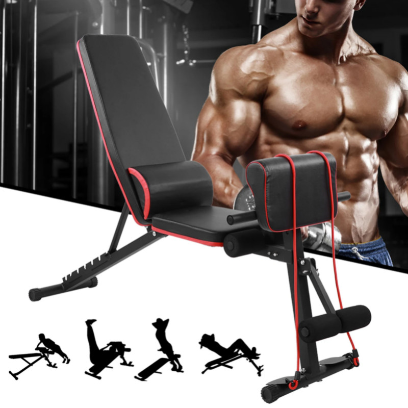 Adjustable Weight Bench Full Body Workout Foldable Incline Decline ...