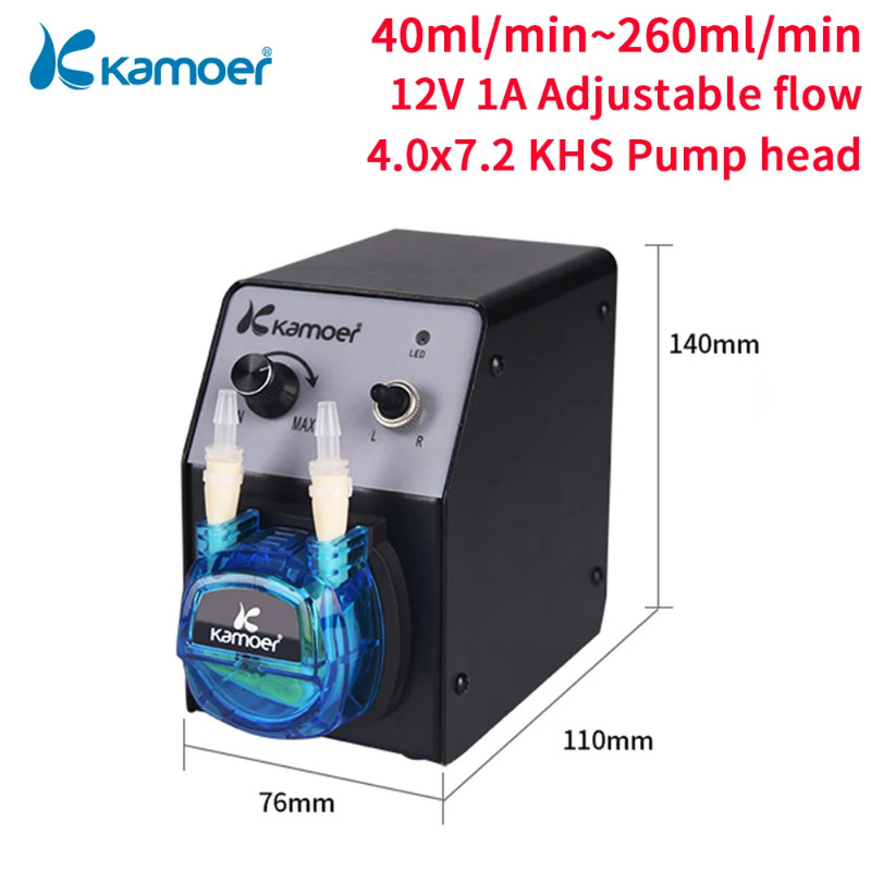 Kamoer 260ml/min KCP PRO2 Peristaltic Pump 12V DC Motor Adjustable Flow ...