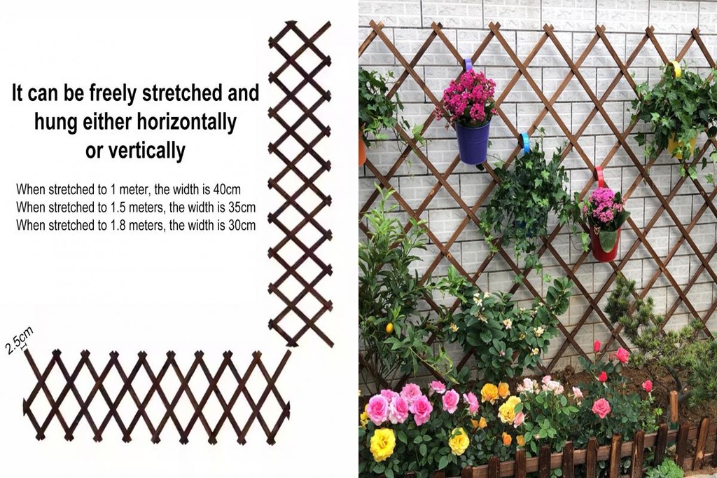 NTA Extendable Scissor Grille Versatile Wooden Trellis Flexible Wooden ...