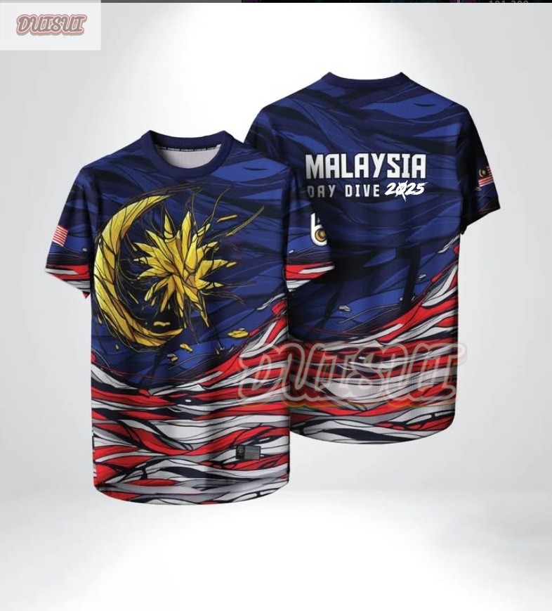 2025 Merdeka Clothes 68th Malaysia Jersey Stripe Outdoor Sports Quick ...