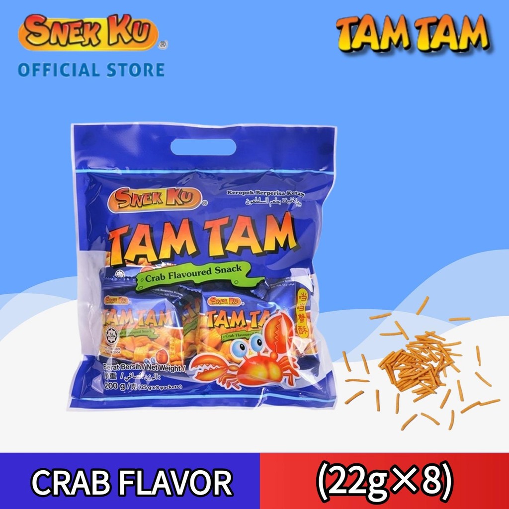Snek Ku Tam Tam Flavoured Snacks (22g x 8 pkts) | Shopee Malaysia