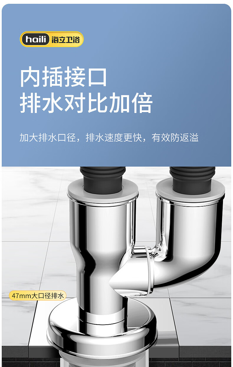 Haili Washing Machine Floor Drain Joint Deodorant Insect-Proof Water ...