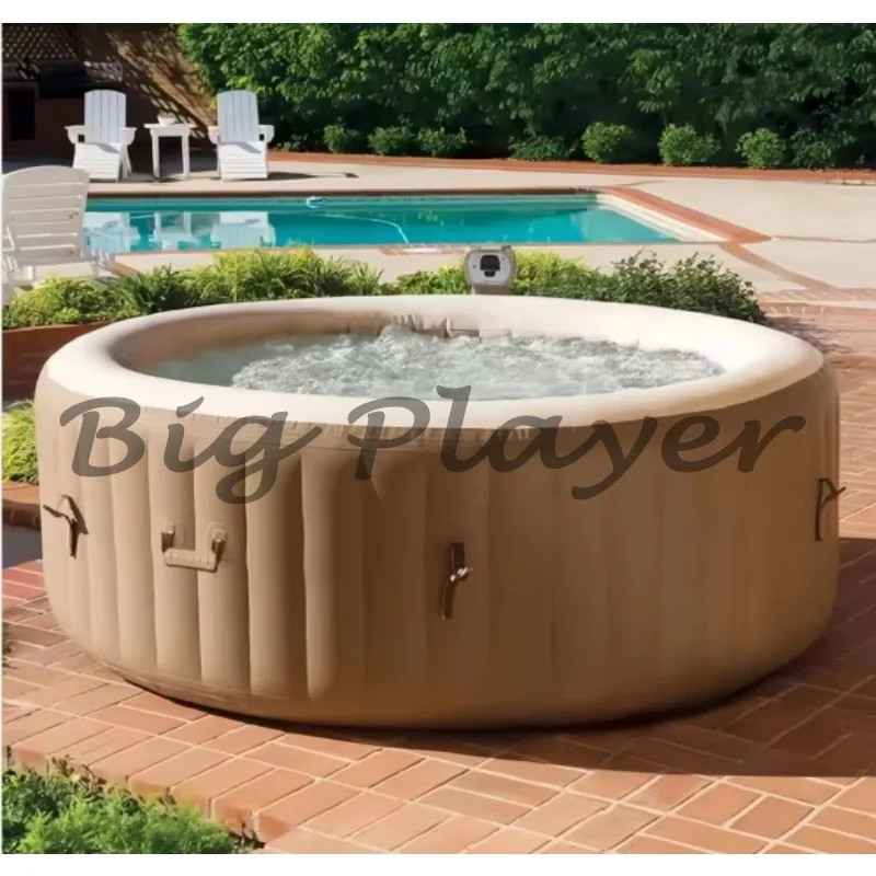 New Design Round Outdoor Massage Jacuzzi 4-6 People Garden Leisure ...