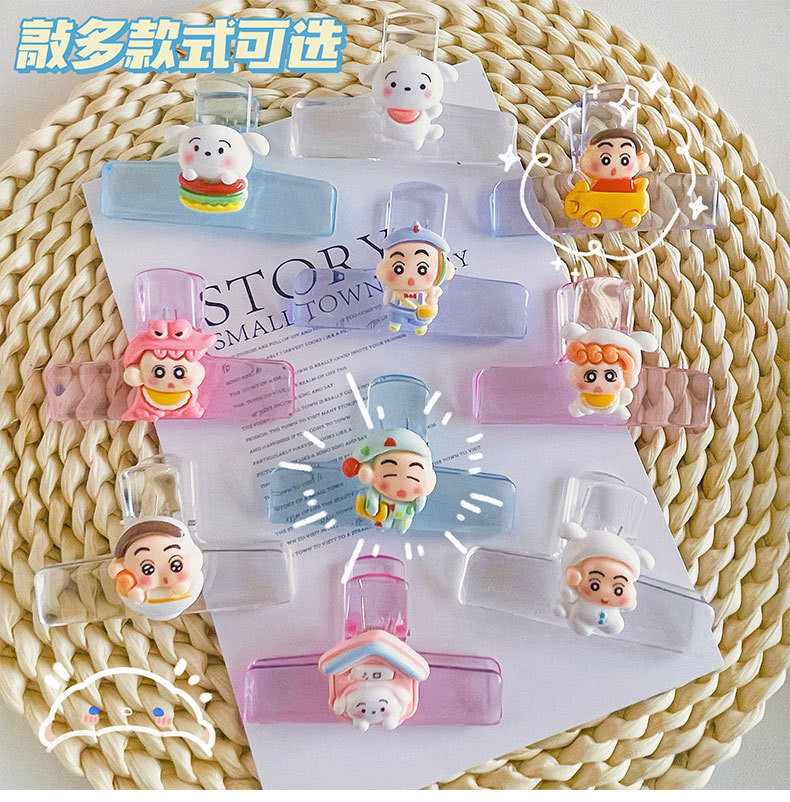 1pc Shin-chan Creative Simple Transparent Acrylic Clip Planner Clips ...
