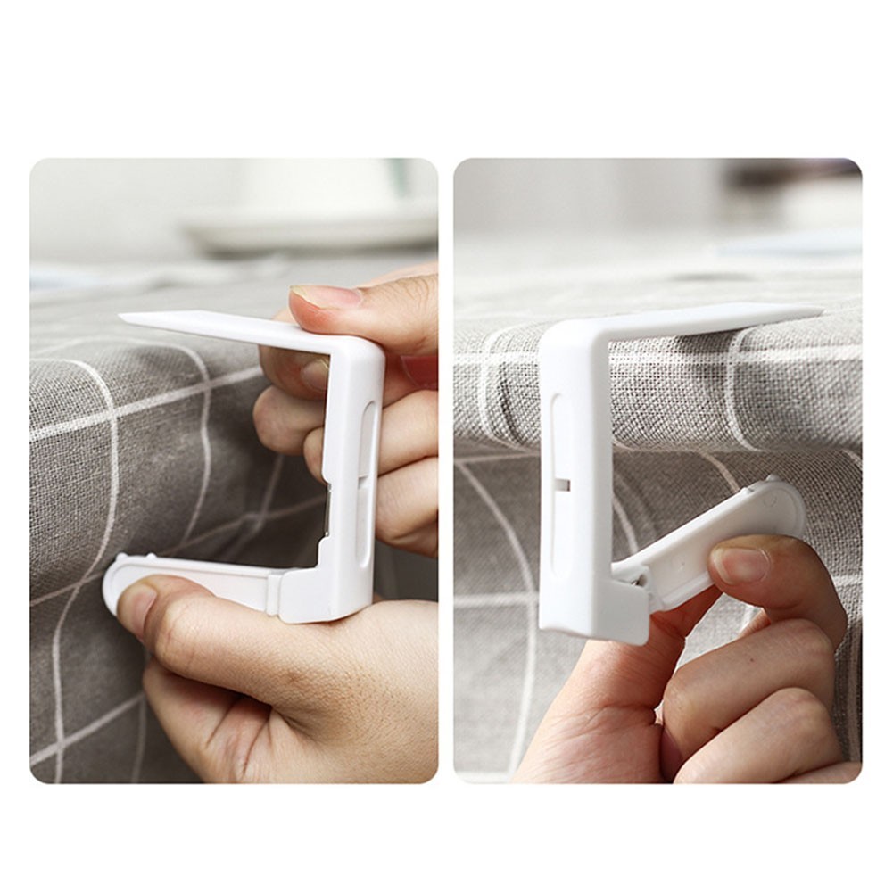 [GRKN] 4Pcs Plastic Tablecloth Clips Transparent Non-slip Securing ...