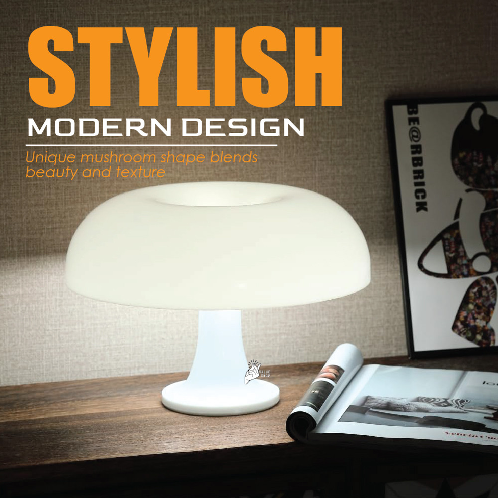 Mushroom Table Lamp Aesthetic Lampu Meja Bedside Table Lamp Light ...