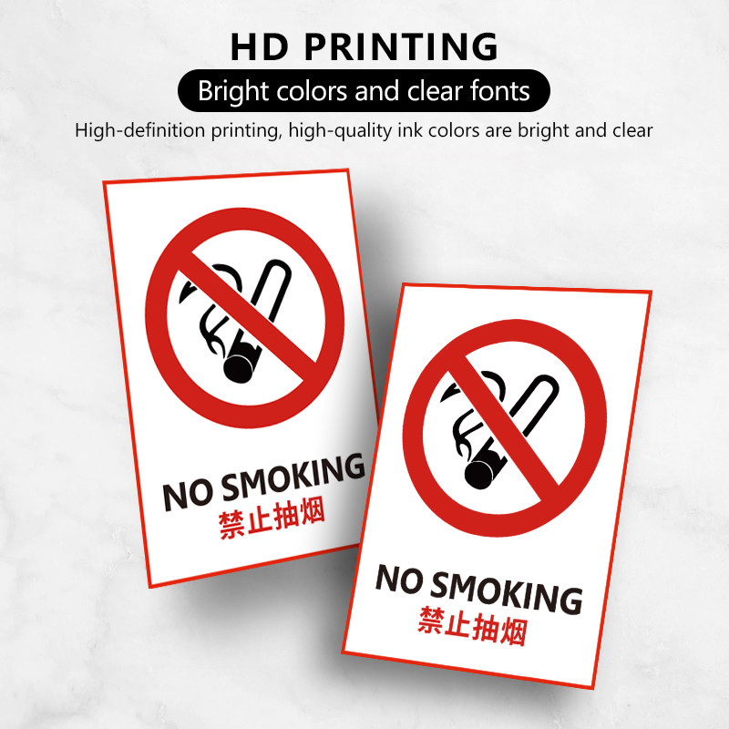 Prohibited Sign Stickers Safety Warning Sign Stickers No Smoking No ...
