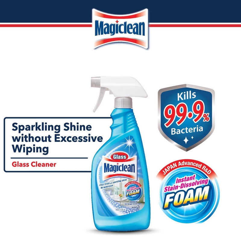 Magiclean Glass Instant Stain Dissolving Foam 500ml Clean Finish ...