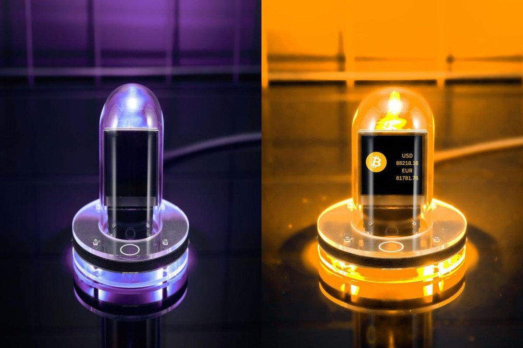 RR Touch Control Clock Electronic Album Clock Wi-fi Glow Tube Clock ...