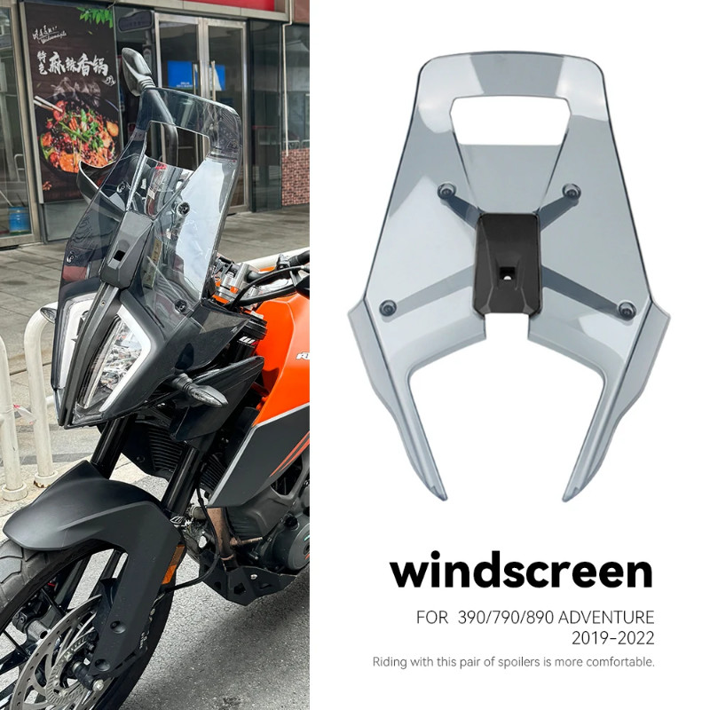 NEW Motorcycle Acrylic Rally Windshield Wind Deflector Screen Shield ...