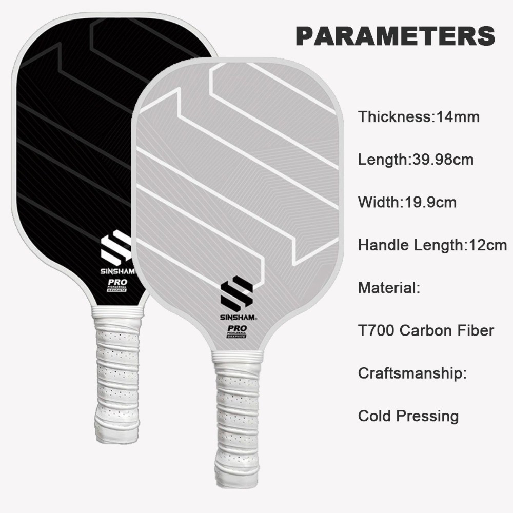 SINSHAM T700 Carbon Professional 16mm Pickleball Paddle Fiber Hot ...