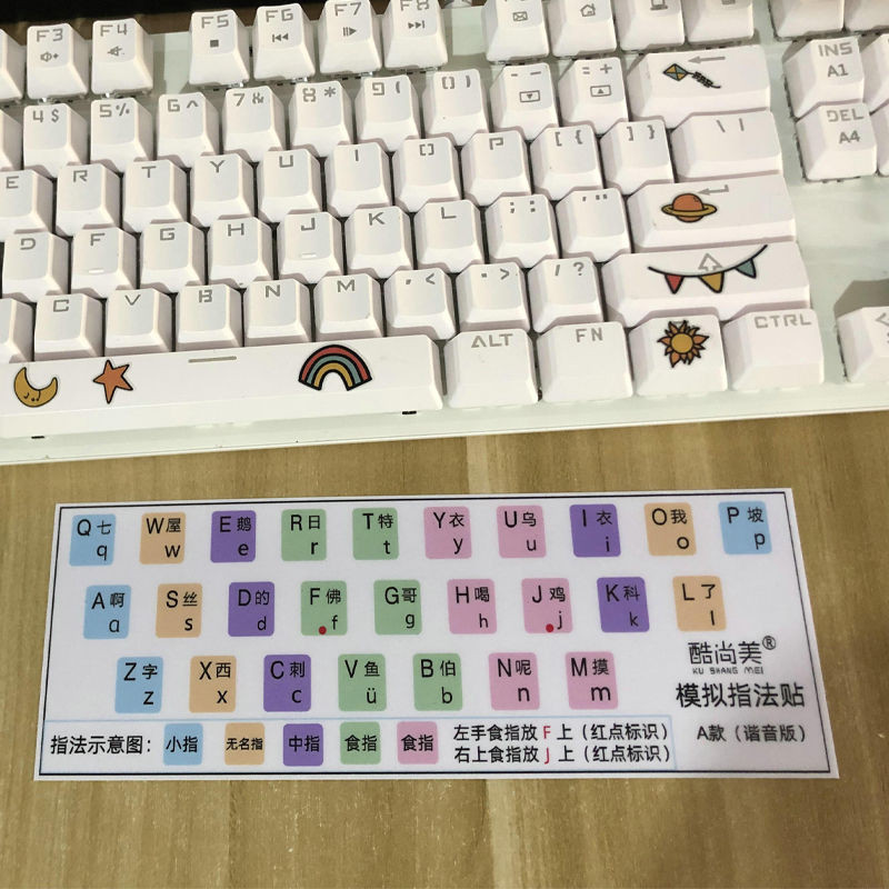 Slap The Desktop Simulated Keyboard Stickers For Elementary School ...