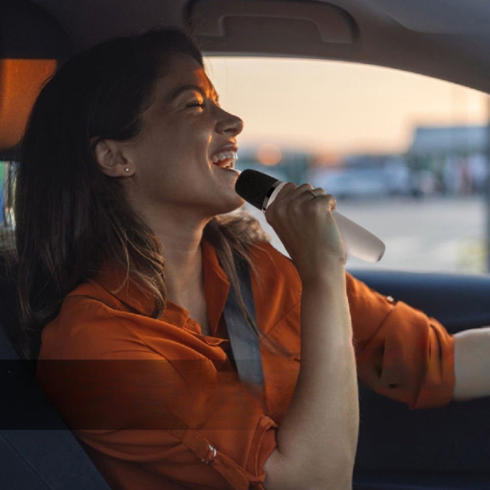 Original Q1 Car Karaoke Microphone with Receiver Car Karaoke Mic for ...