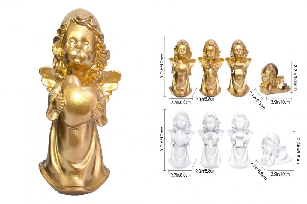 Guardian Angel Sculpture Angelic Statue Resin Praying Angel Statue for ...