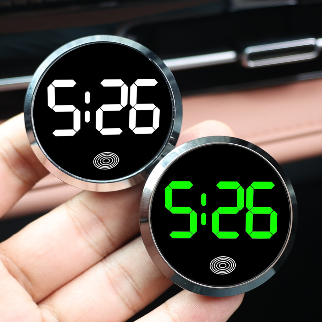 Creative LED Touch-Activated Car Dashboard Clock Electronic Digital ...