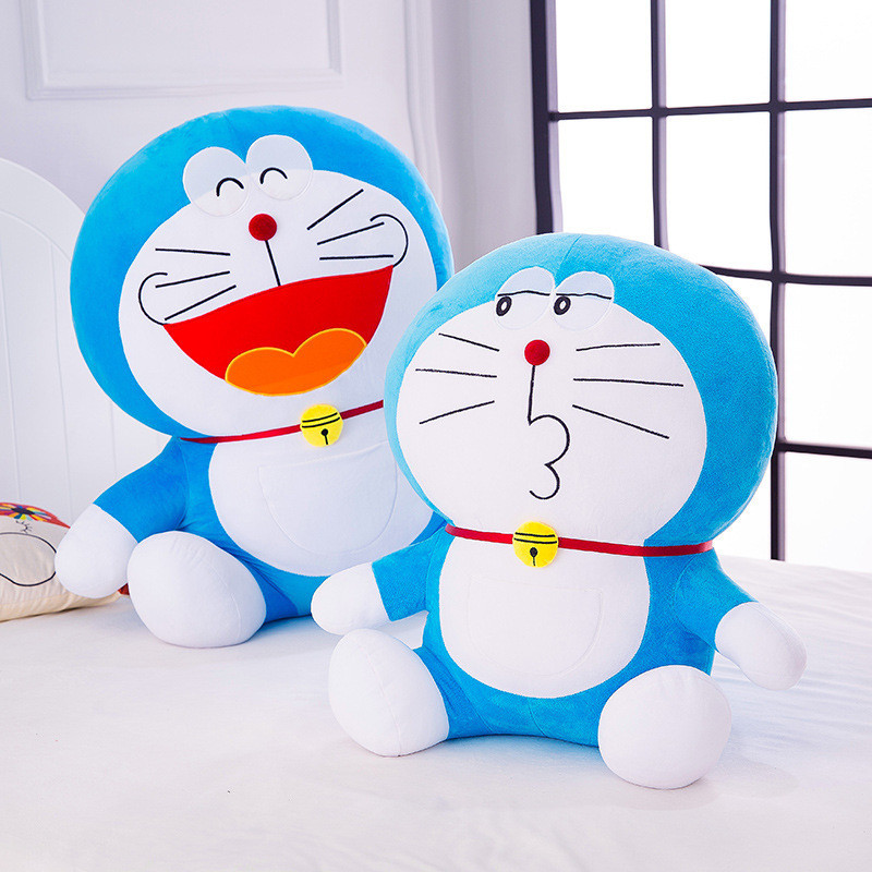Doraemon Plush Toy Long Pile Stuffed Doll With Pp Cotton Filling For ...