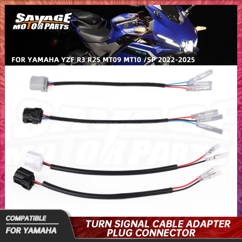 For Yamaha YZF R3 2025 Turn Signal Marker Wire Adapters Plug Connector ...