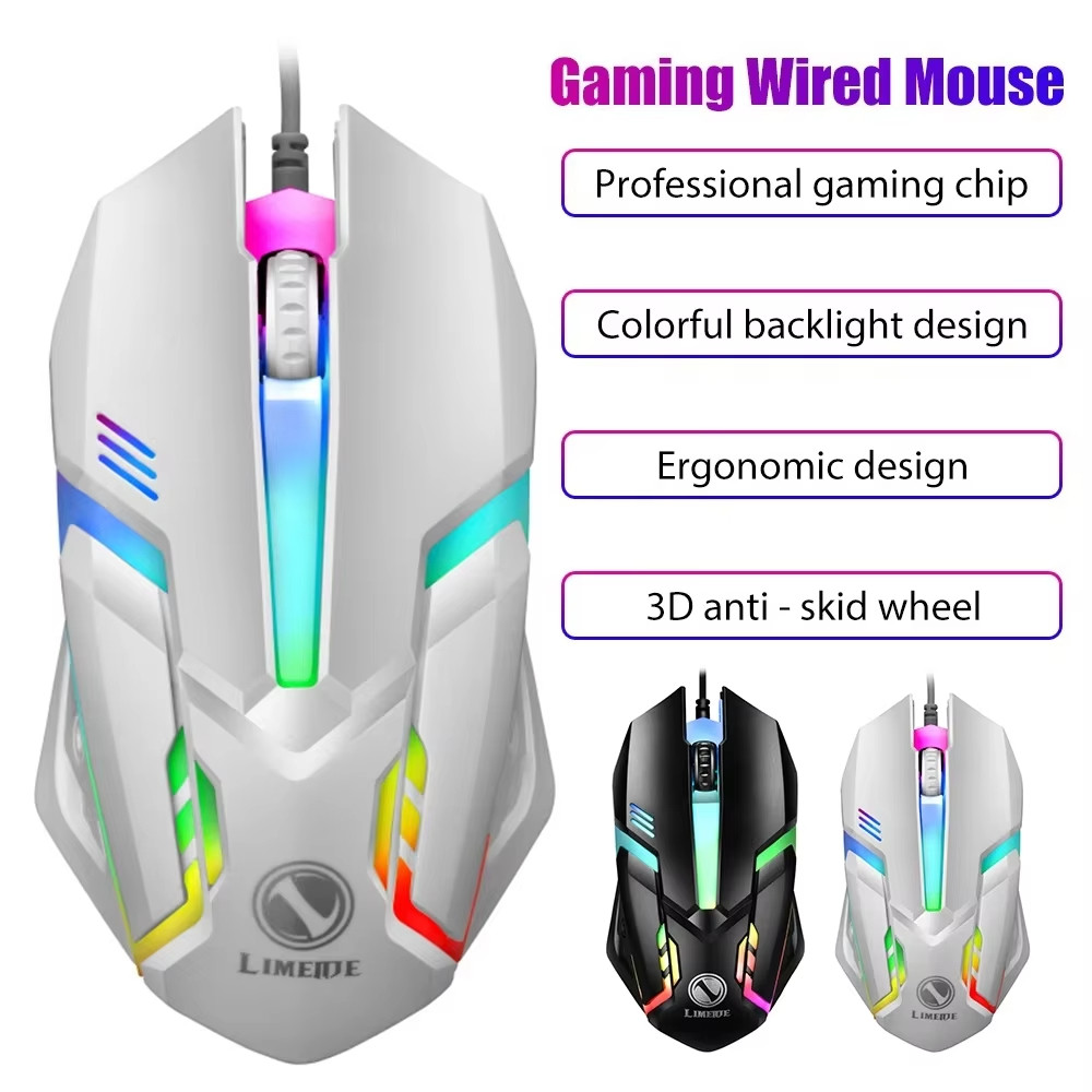 2025 New USB Wired Gaming Mouse LED Luminous Backlit Mouse 3D Ergonomic ...