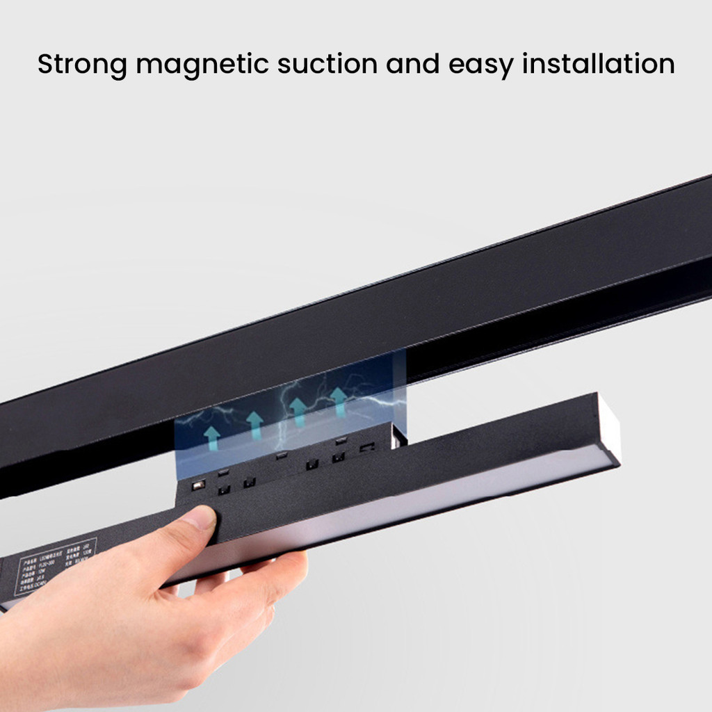 LED Magnetic Track Light Magnet Pendant Lamp Grille Folding Flood Spot ...