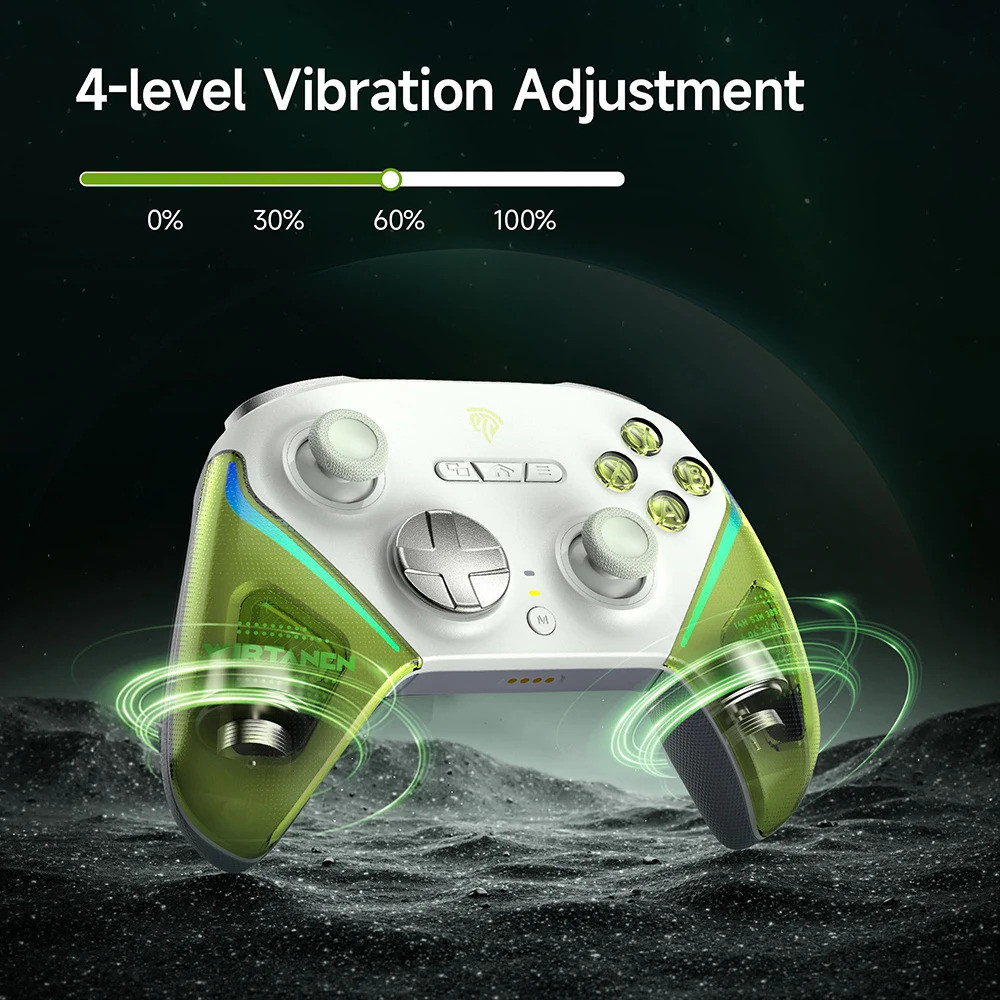 EasySMX D10 Wireless Controller Bluetooth RGB Gamepad with TMR Sticks Joystick Hall Effect Micro ...