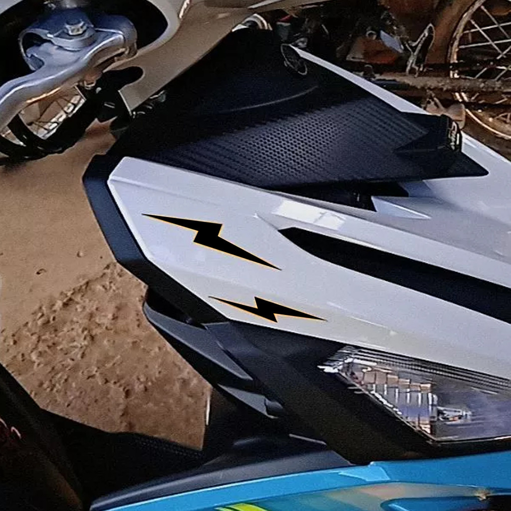 2pcs Lightning Thunder Kidlat Sticker Decals for Motorcycle Stickers ...