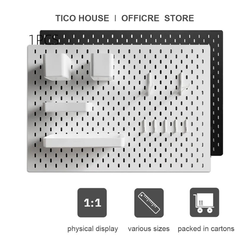 Pegboard Perforated Display Board Display Rack Wall Mounted Hole Board ...