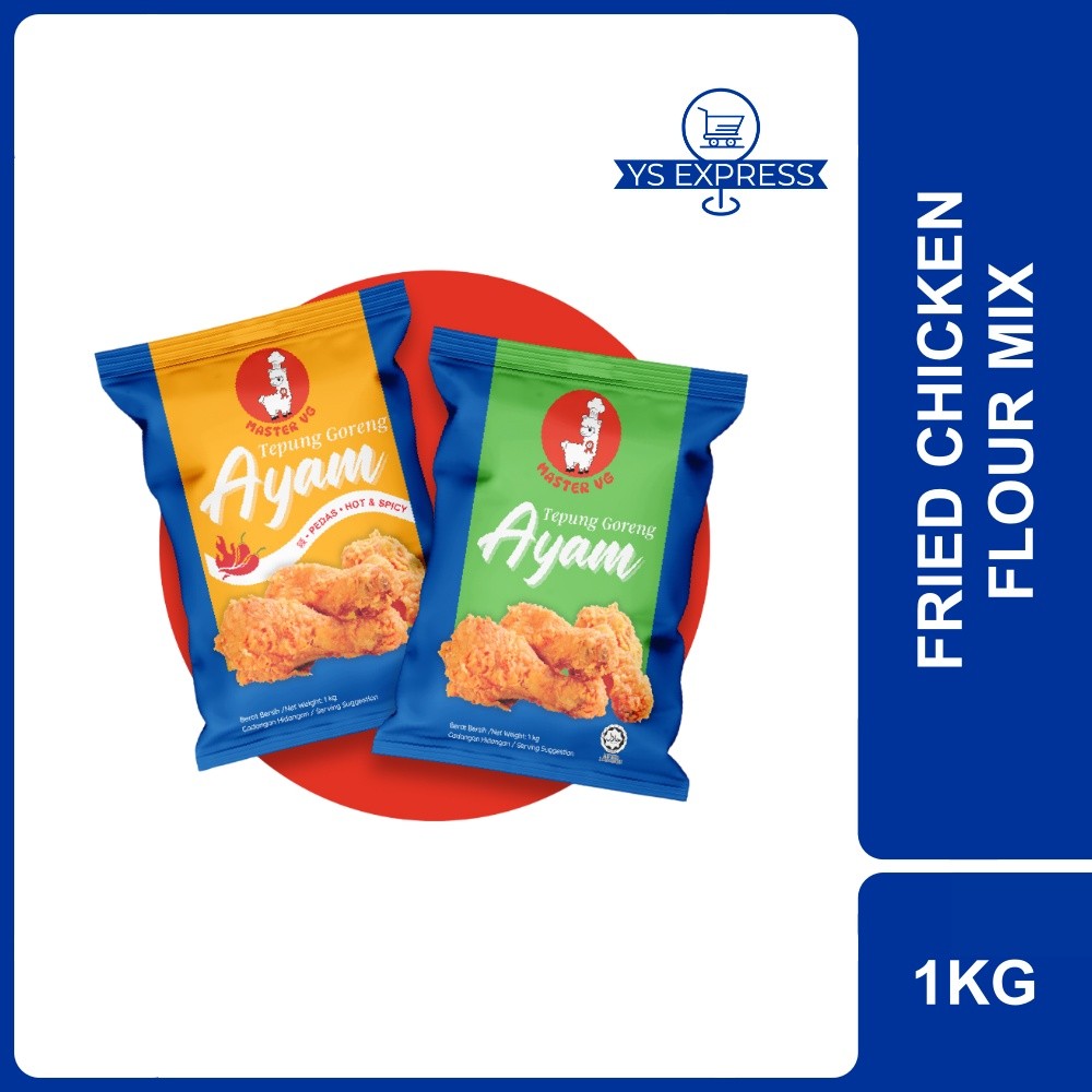 MASTER VG Fried Chicken Flour Mix 1KG (Original / Hot & Spicy) - Tepung ...