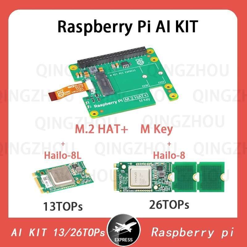 VN Official Raspberry Pi 5 AI KIT Expansion Board M.2 HAT+ M KEY Hailo ...