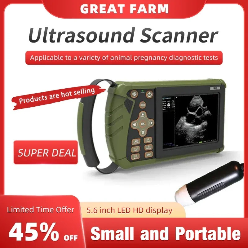 Pig Sonar Portable Machine Sheep Ultrasound Scanner Goat Tester Sow ...
