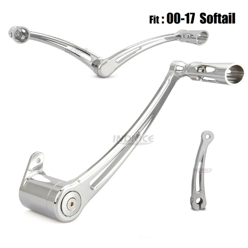 Chrome Rear Brake shifter shaft levers For harley softail Fat Boy FLSTF ...