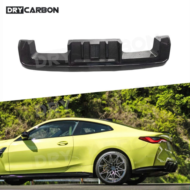 Dry Carbon Fiber R Style Rear Bumper Diffuser Spoiler For BMW G80 M3 ...