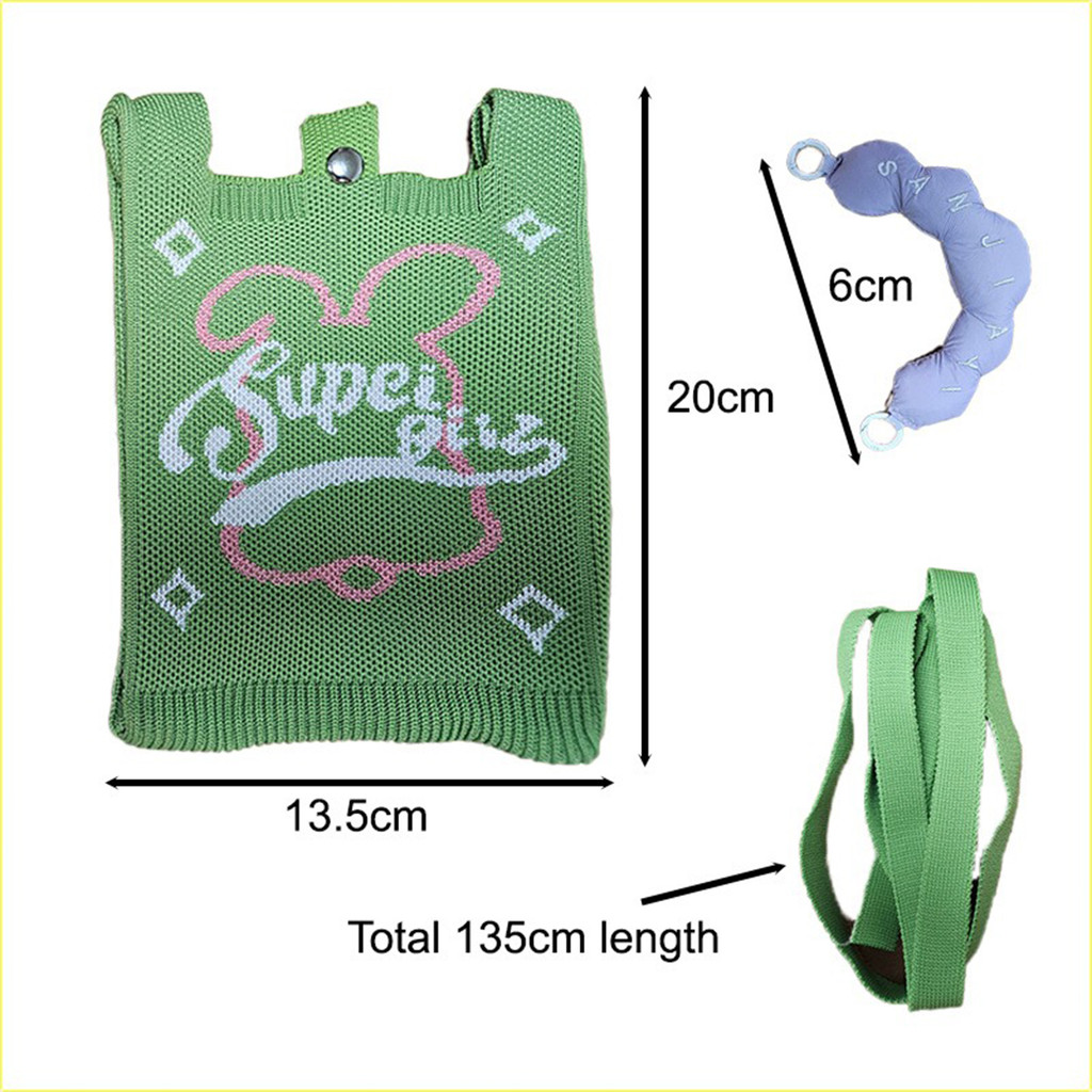 [TEB] Trendy Knit Sling Bag Cartoon Knit Bag Crossbody Bag | Korean ...