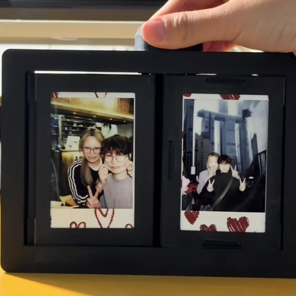 12 Card Slots 3d Printed Rotate Album Front and Back Table Card Holder ...