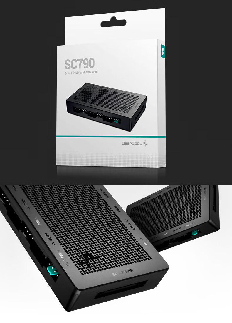 DeepCool SC790 1 to 6 PWM & ARGB Hub Magnetic Attraction 5V 3pin ARGB ...
