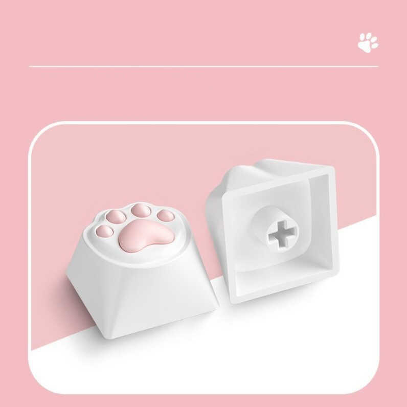 Pink Girl Cat Paw Keycap Cat Butt Keycap Keycuff Mechanical Keyboard ...