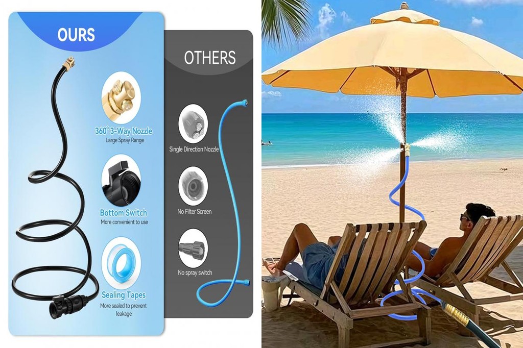OPPO Brass Misting Nozzle Hose Mister for Outdoor Cooling Portable ...