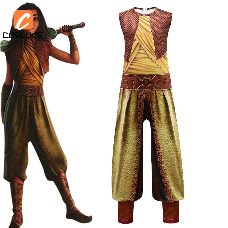 Raya and The Last Dragon Cosplay Clothing Full Set Costume Outfits For ...
