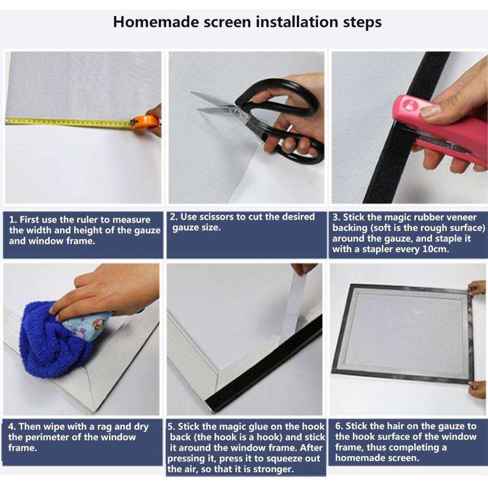 【MY Delivery 】Customizable Size Anti Mosquito Window Screen Mesh Self ...